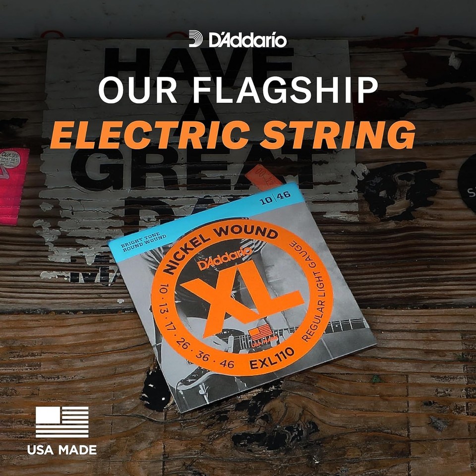 D'Addario XL Nickel Wound Electric Guitar Strings 10-Pack | eBay