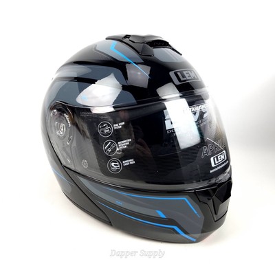 LEM Aprilo Modular Motorcycle Helmet Medium Blue/Black Dual Visor New ...