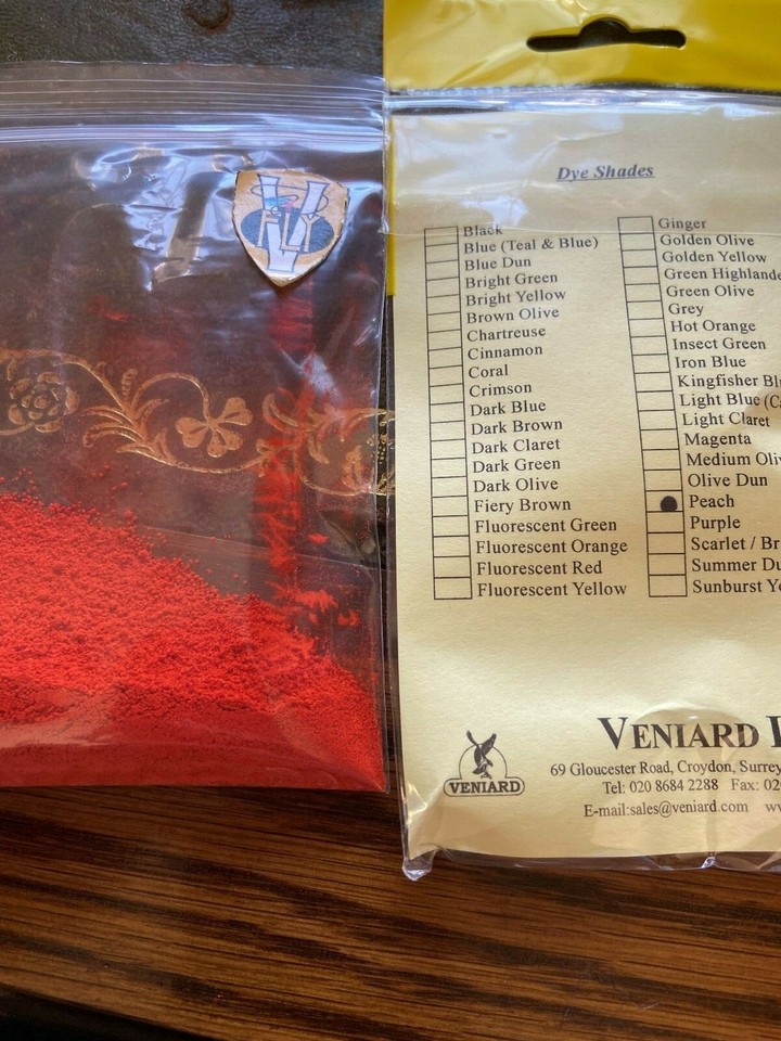 Veniard Special Dye for Fly Tyers Feathers & Furs in 40 Shades Fly ...