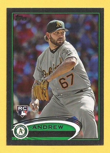 ANDREW CARIGNAN 2012 Topps Black Rookie #202 A's #d 13/61 | eBay