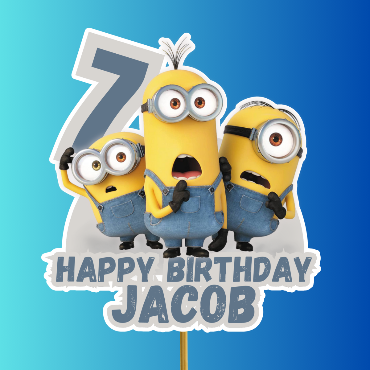 Despicable Me Cake Topper Minions Party Supplies Balloons Cake Topper