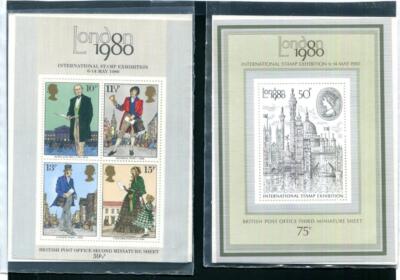 104 GB Scott #874a & 909a 2nd & 3rd miniature sheets MNH presentation ...