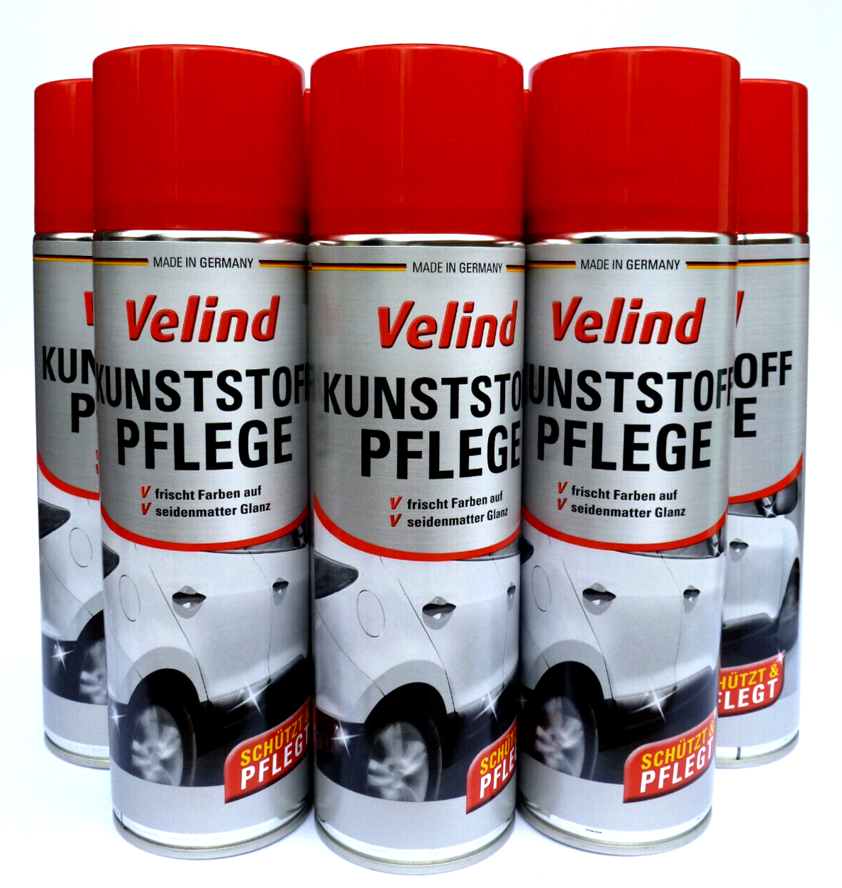 (11,30€/L) 4x 500 ml Velind Pflege Spray Gummi Kunststoff außen ...