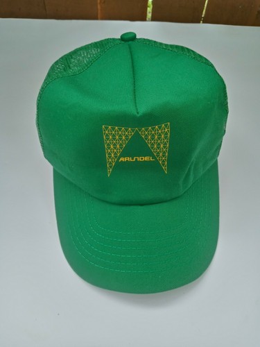 Arundel Hat Adjustable Cap Mesh Green Yellow Logo Snapback Vintage USA ...