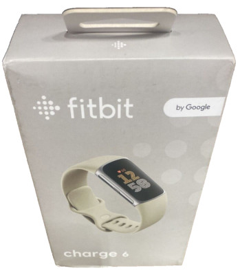 Fitbit Charge 6 Fitness Tracker Heart Rate GPS - Porcelain Silver ...