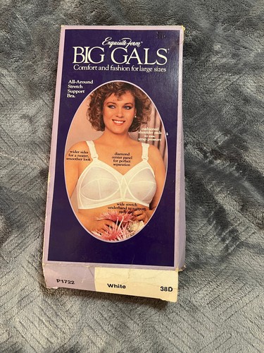 38D VTG Exquisite Form BIG GALS WF Support Bra 1722 NOS WHITE | eBay