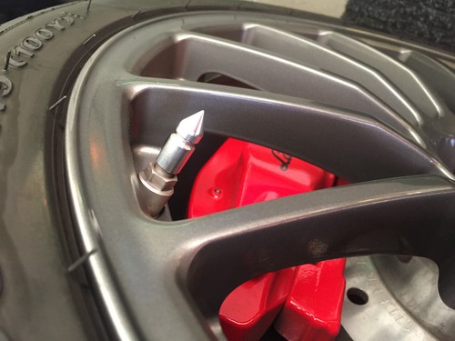 VALVE STEM CAPS Billet Aluminum SHORT SPIKE Hot rod 4 pack MADE IN THE ...