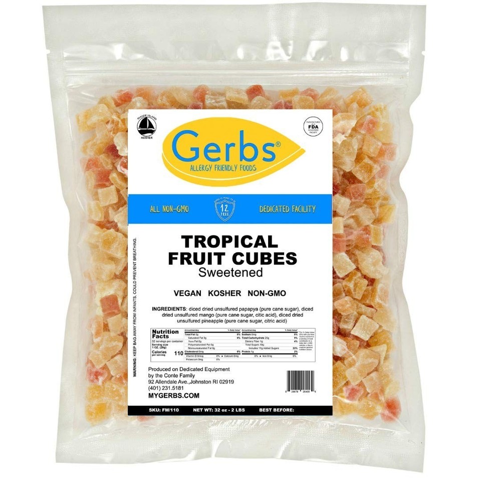 2 lbs Resealable Tropical Dried Fruit Snack Mix | Clean, Allergen ...