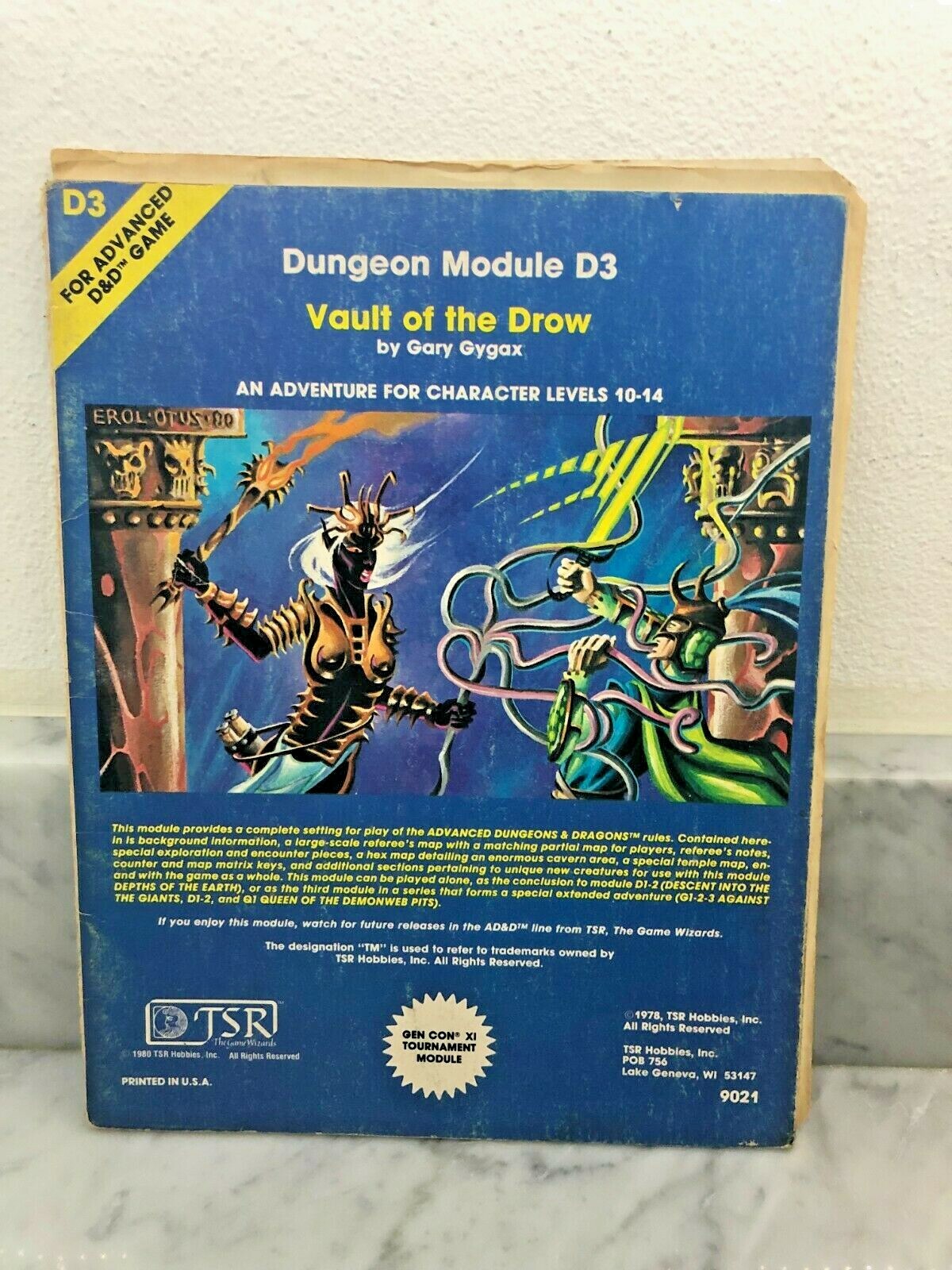 AD&D Module D3 Vault of the Drow Dungeons and Dragons TSR 9021 1980 | eBay
