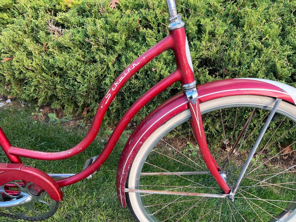 Vintage Schwinn CO-ED Women's Single Speed Cruiser Red 1960 26in S7 Mid ...