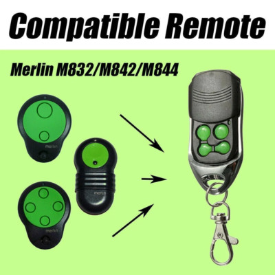 2pcs Garage Gate Door Remotes For Merlin M842/M832/ M844 Compatible ...