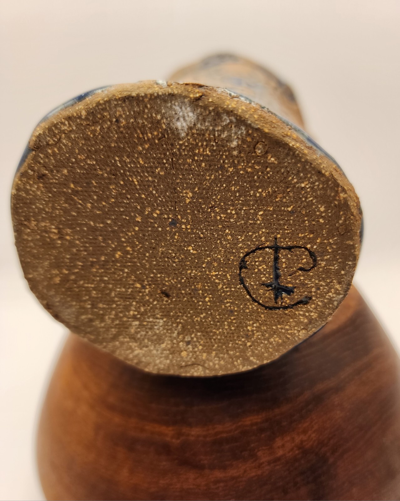 Naturalist Studio Art Pottery Blue Textured Tumbler Slab Juniper Vase ...