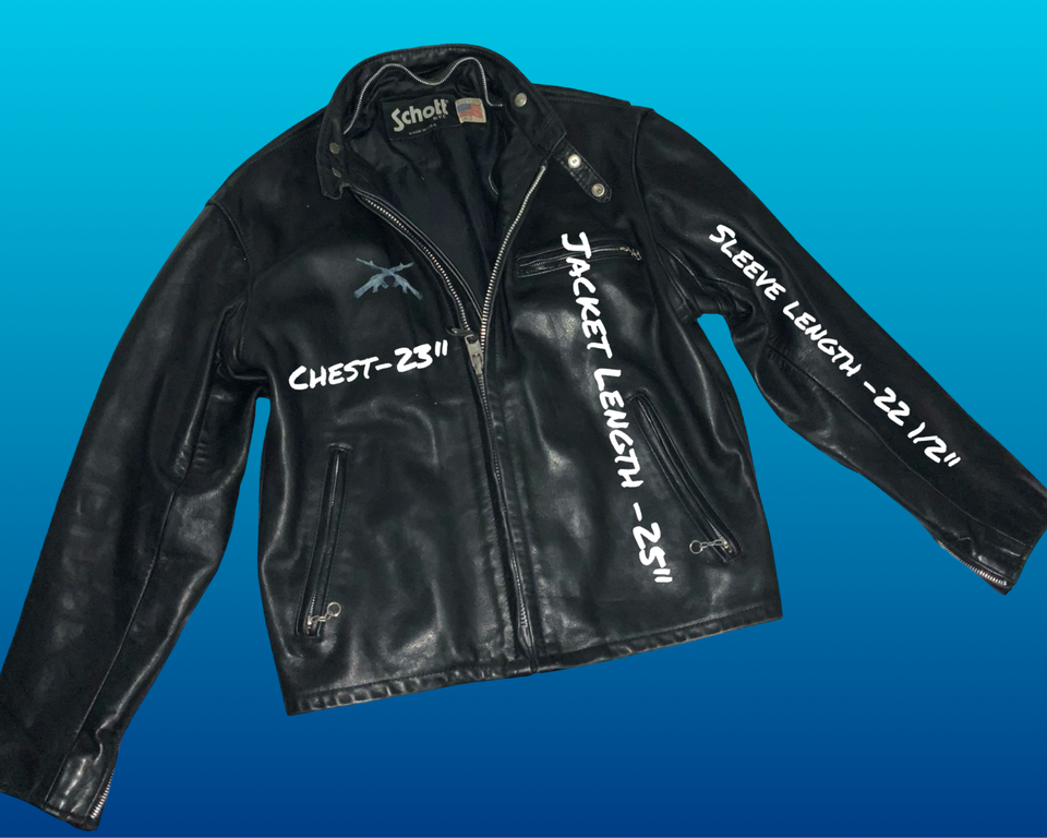 Schott NYC 641 Classic Racer Steerhide Leather Motorcycle Jacket Size 40 | eBay