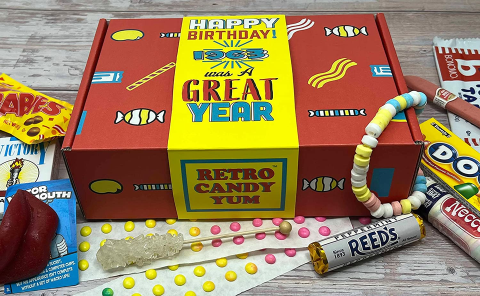 RETRO CANDY YUM ~ 1963 60Th Birthday Gift Box Nostalgic Candy ...