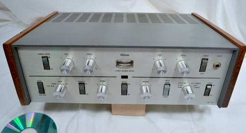 OLSON 7189 32 WATT 12AX7 Triode Tube Phono Mix Tape Preamp Power Amp ...