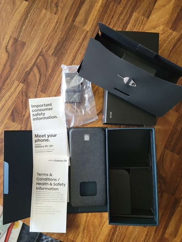 SAMSUNG GALAXY S9 Box Only (no phone) with Charger, Paperwork *MINT* | eBay