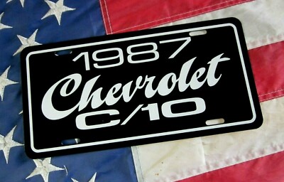 1987 Chevrolet C/10 pickup truck license plate tag 87 Chevy C10 half ...