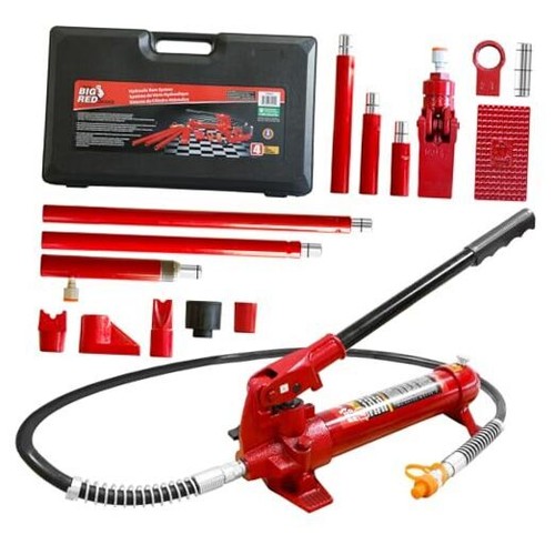 4 Ton Porta Power Kit, 17-Pcs Hydraulic Ram 4 Ton (8,000 lb) Frame ...
