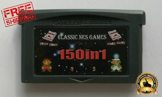 150 in 1 Classic 8 bit Game For Game Boy Advance 32bit GBA Nintendo ...