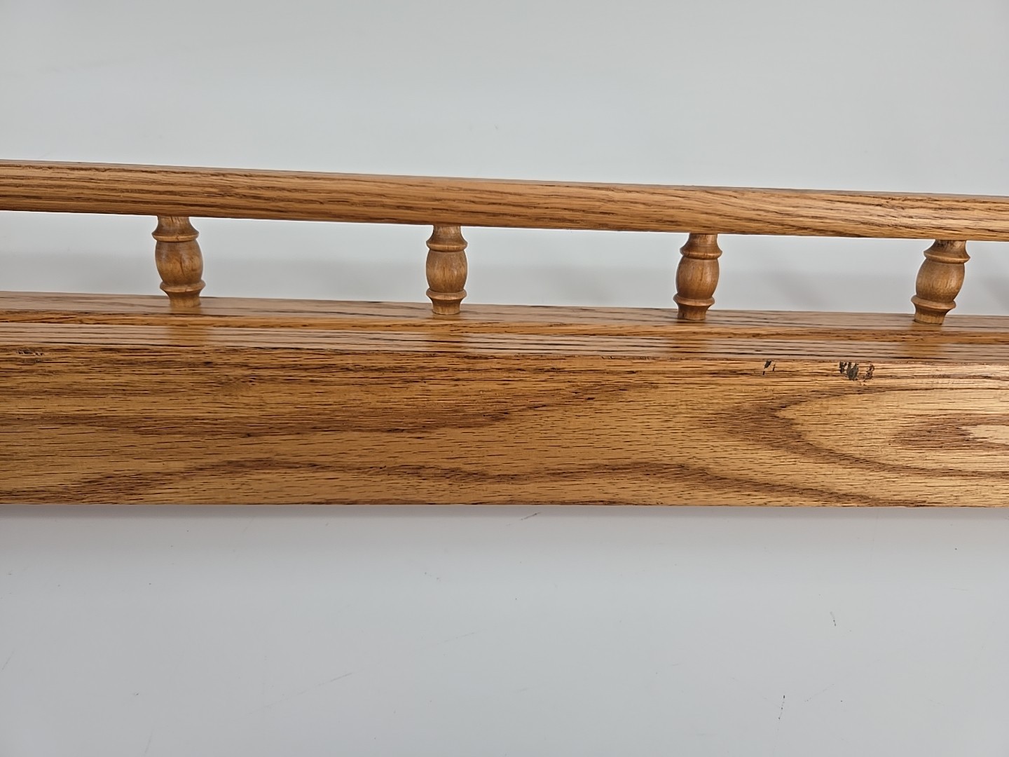New Open Box Vintage Yield House Solid Oak Wood 48" Plate Rail Display ...