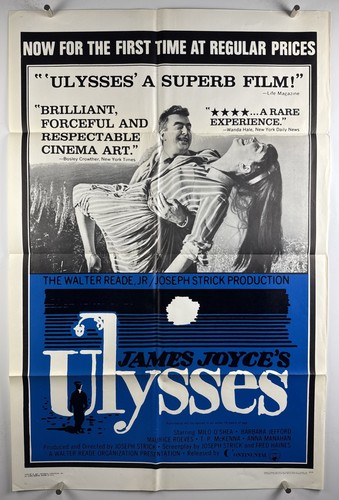 ULYSSES Movie Poster (Fine) One Sheet 1967 James Joyce’s 27418 | eBay
