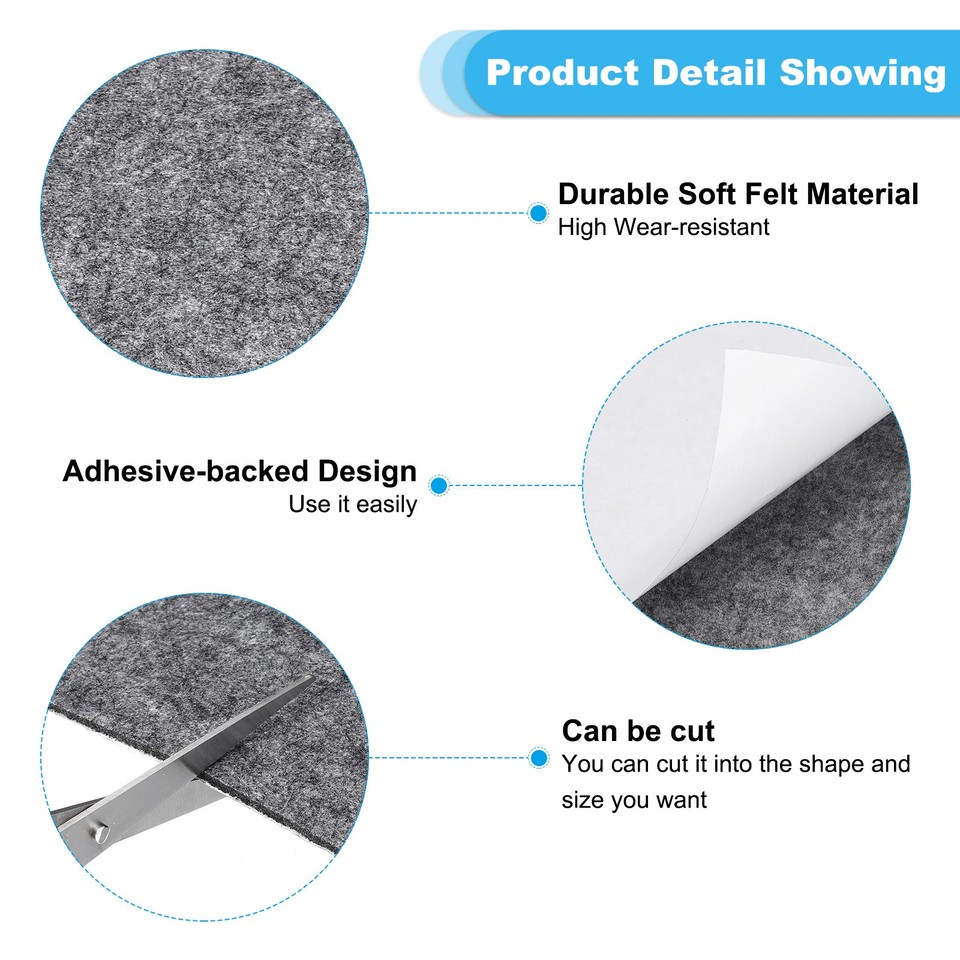 10x10 Inch Lamp Base Felt, 10Pcs 2mm Thickness Square Felt, Grey | eBay