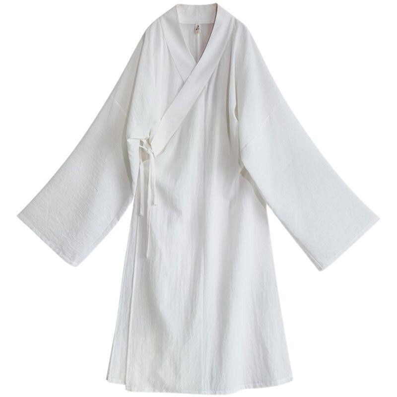 Chinese Song Hanfu Inner Wear Robe Dress Sleepwear White Ming Dynasty ...