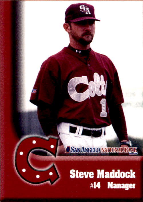 2002 San Angelo Colts Team Issue #10 Steve Maddock Arlington Texas ...