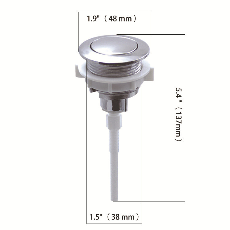Bathroom Toilet Push Button Single Flush Button Toilet Water Tank ...