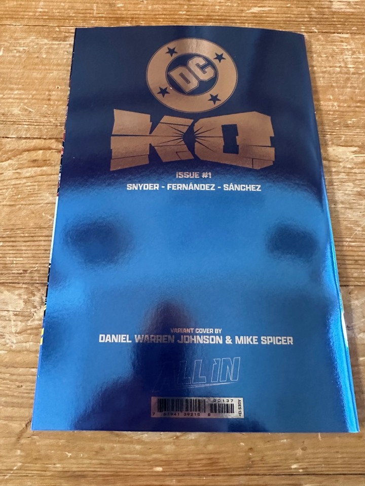 DC KO #1 (OF 5) DC Comics DANIEL WARREN JOHNSON BLIND BAG FOIL VAR NM ...