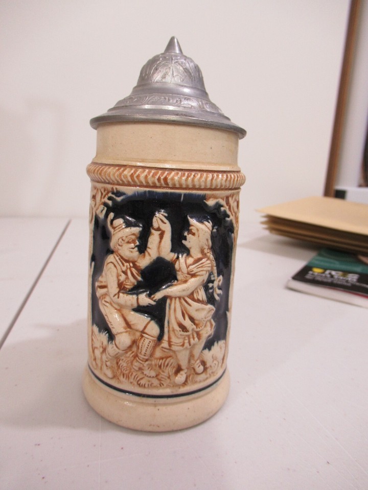 Antique German Beer Stein, with Lid, 1/5 Liter | eBay UK
