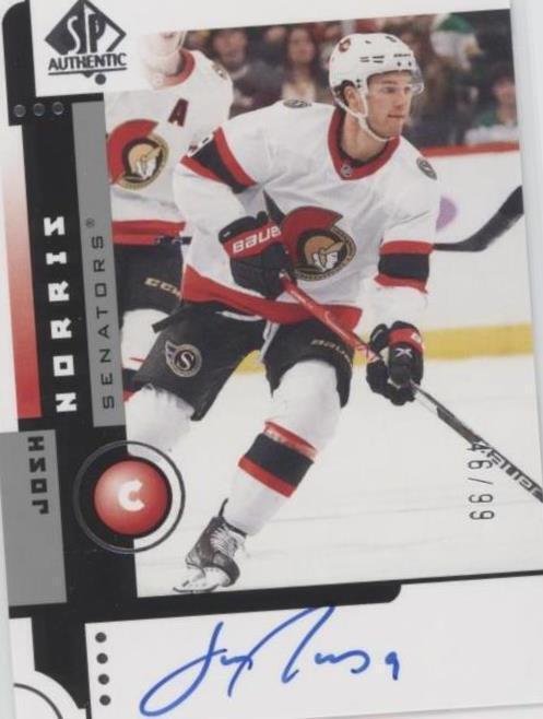 2021-22 SP Authentic - 2001-02 Retro Autographs Josh Norris #01RA-JN ...