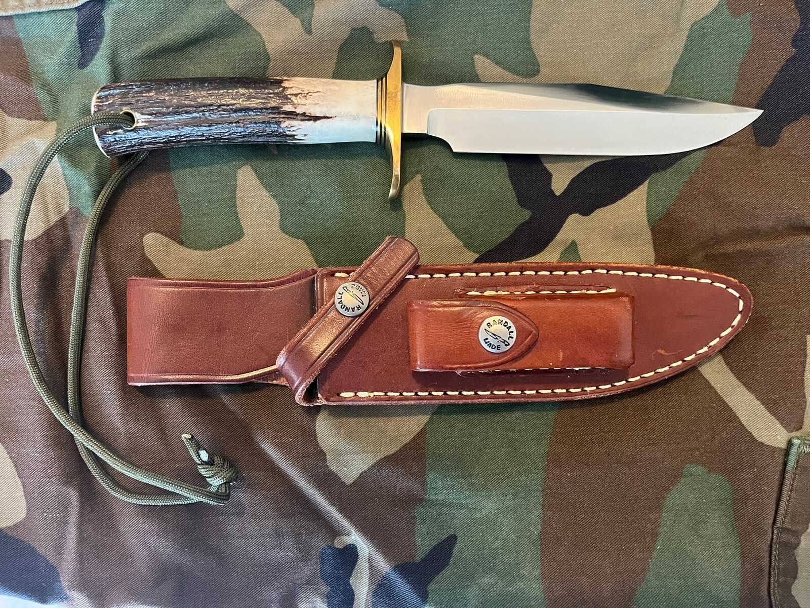 Randall Made Knives Model 1-5” All Purpose, Double Hilt, Stagg Handle ...