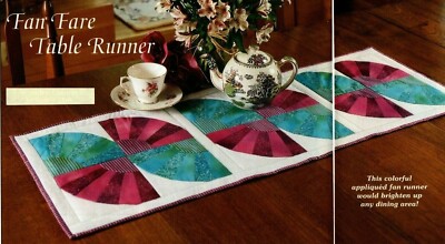 Fan Fare Table Runner Quilt Pattern Pieced/Applique MC | eBay