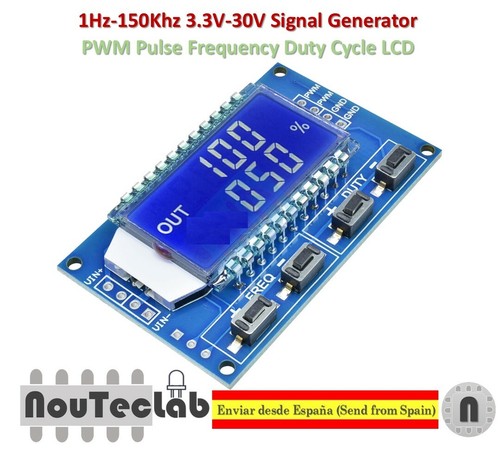 1Hz-150KHz 3.3V-30V Signal Generator PWM Pulse Frequency Duty Cycle LCD ...