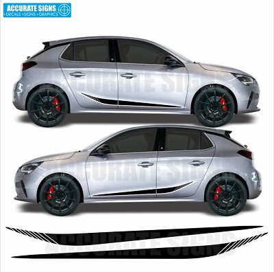 Stickers for Vauxhall Corsa F Side Stripes Decals Vinyl Graphics Type 1 ...