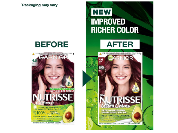 Garnier Nutrisse Color Hair Dye Permanent - All Colours Available Fast ...