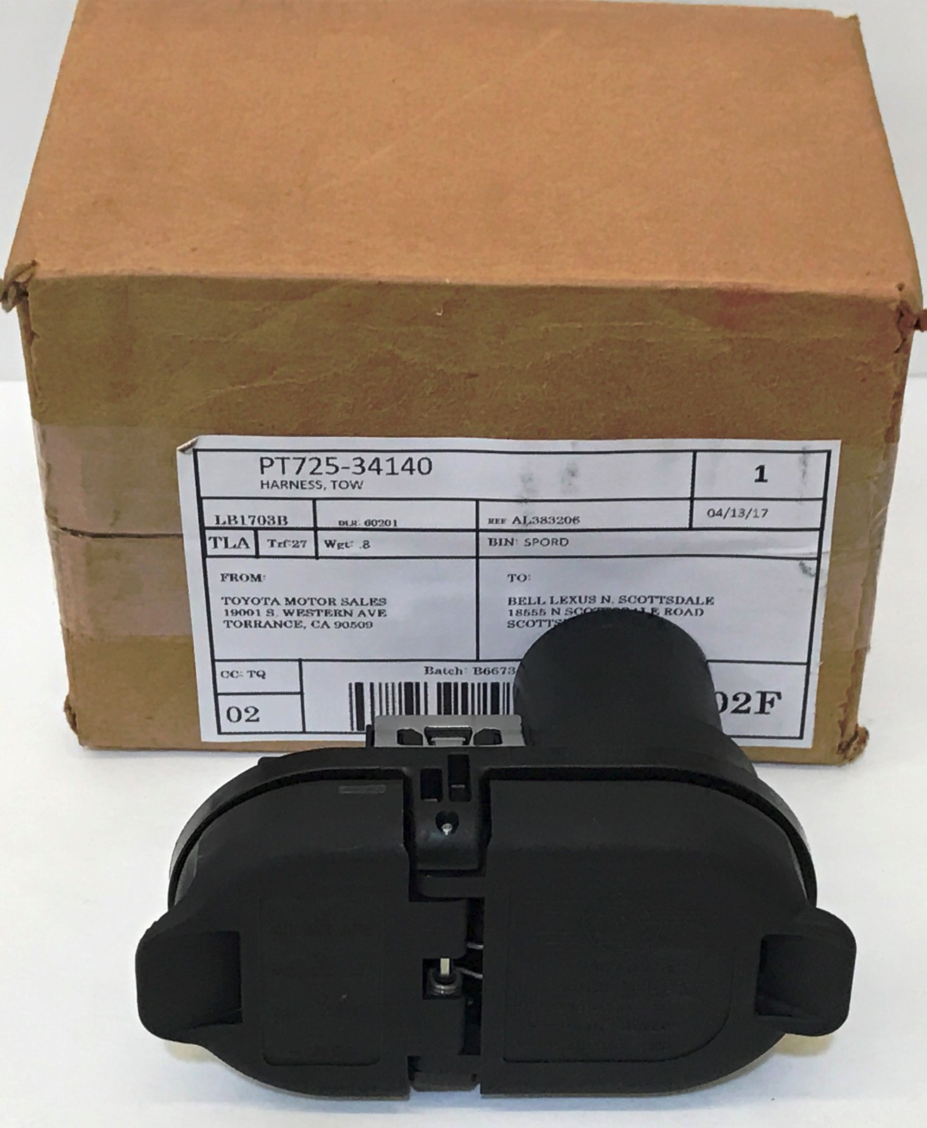 LEXUS OEM FACTORY TOW WIRE CONNECTOR 7 PIN & 4 PIN FLAT 2013-2015 LX570 ...