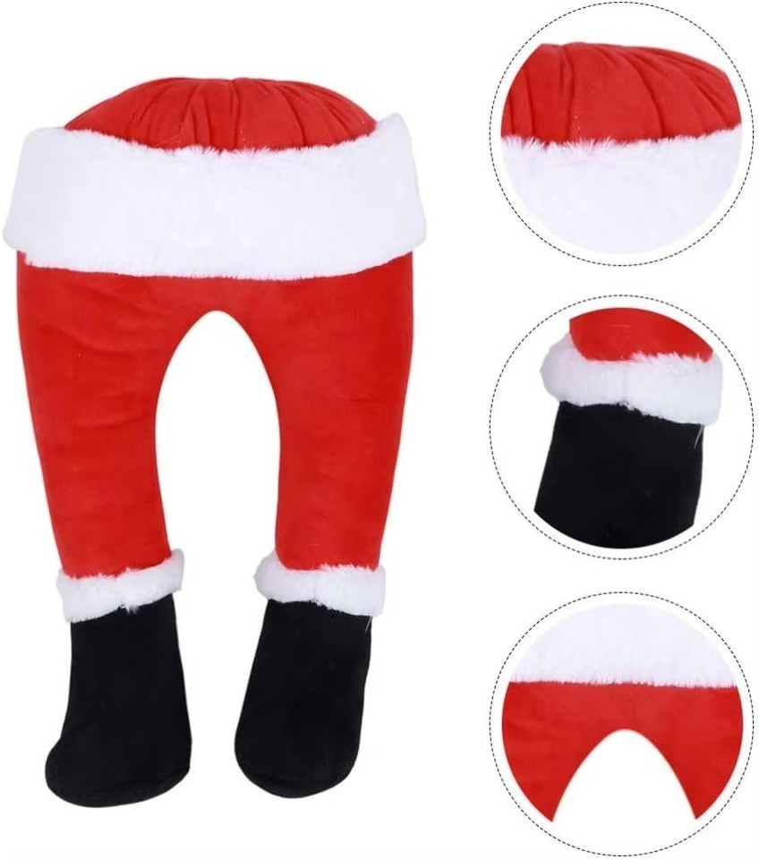 Christmas Santa Leg Decorations, Xmas Tree Topper Santa Claus Elf Leg ...