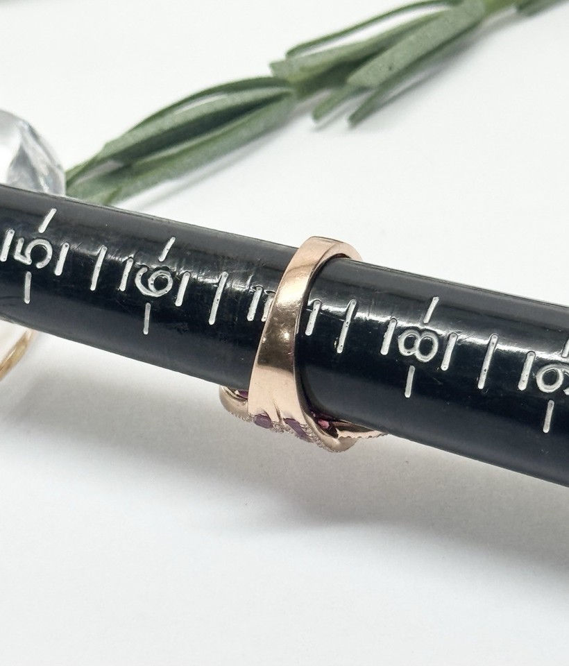 EFFY 14K Rose Gold Diamond Ruby Royale Swirl Ring Sz 7 | eBay