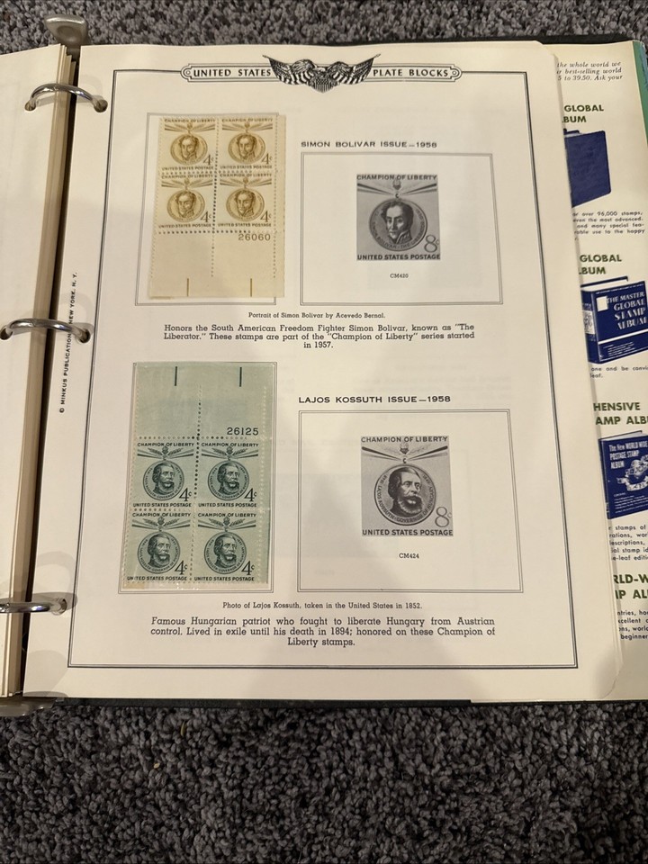 American Plate Block Album Volume III: 1951-Date 136 Blocks Stamp Book ...