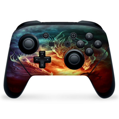 Nintendo Switch Pro Controller Skin Decal Vinyl Wrap - Dragons Fireball ...
