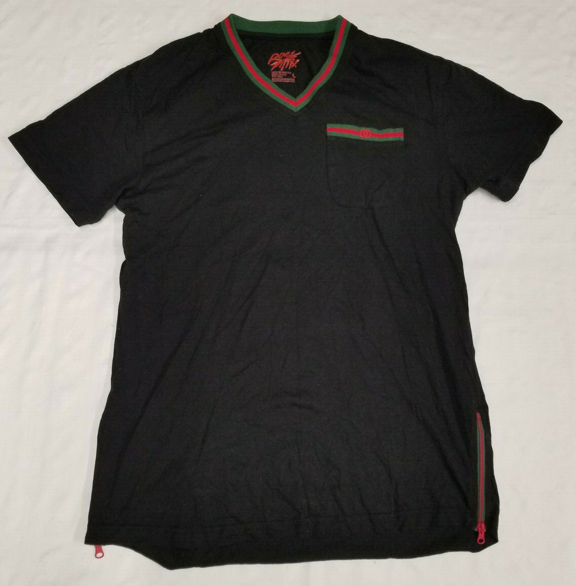 Rocksmith x OG Beverly Hills t-shirt men sz L black/green V-neck | eBay