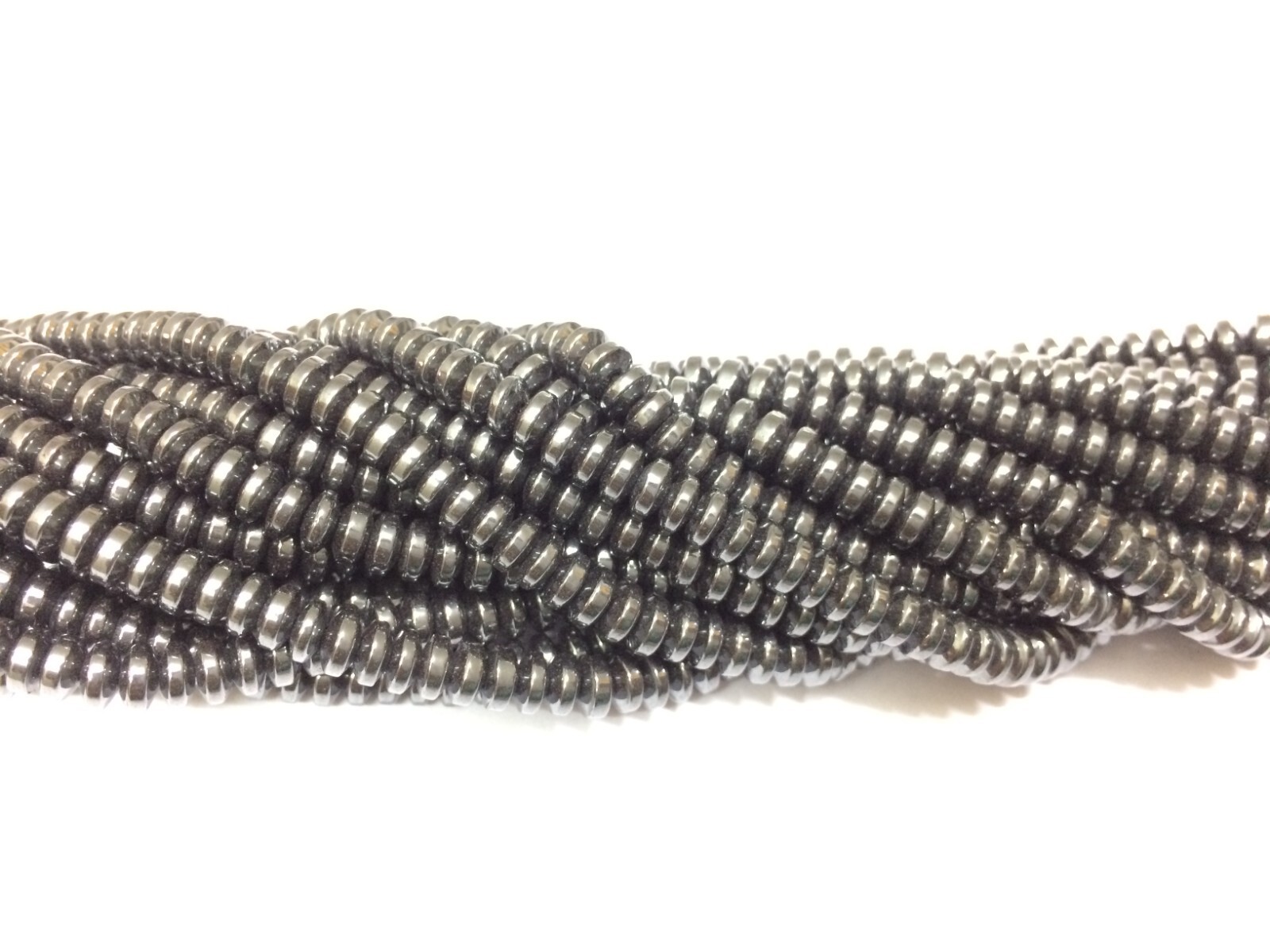 Gray Hematite Coin Disc Beads Size 8mm 12"inch, Grey Hematite Coin 5 ...