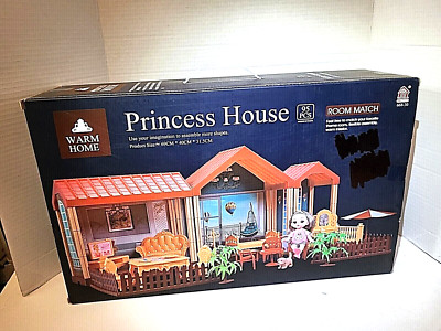 Warm Home Princess House Doll House 96 PC Create Your Own Rooms NEW | eBay