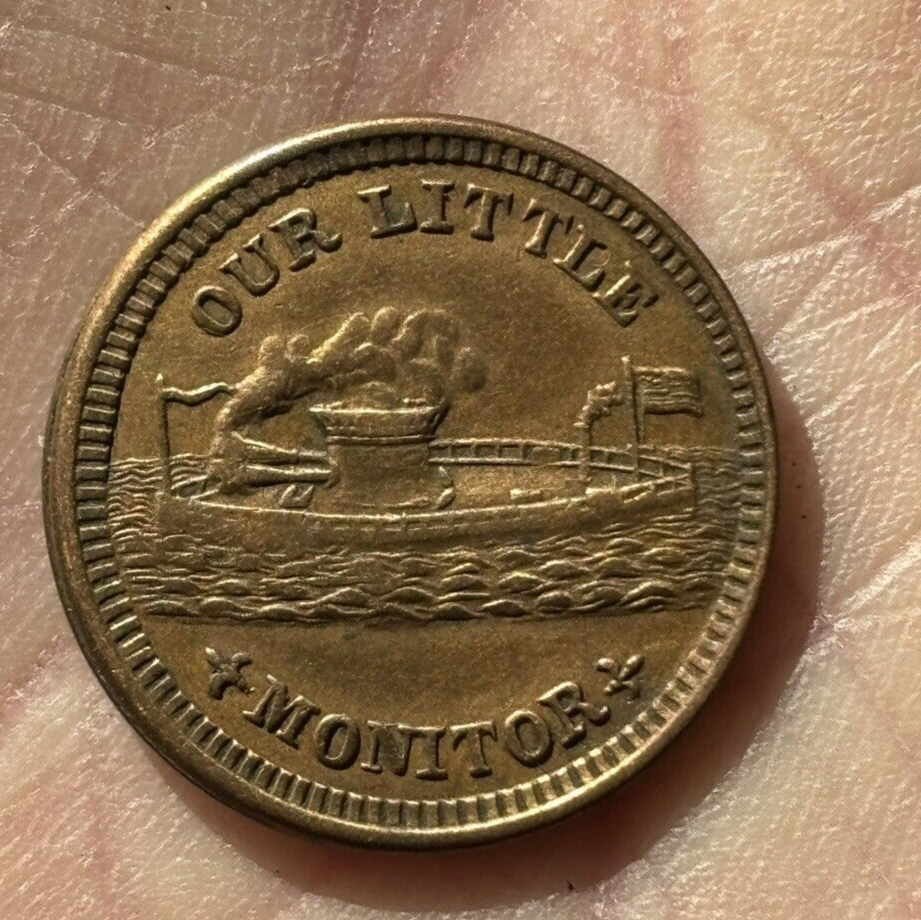 Very Fine US Civil War OUR LITTLE MONITOR Token 1863 | eBay