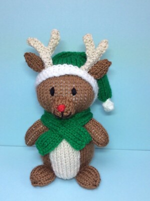 KNITTING PATTERN - Rudolph the Reindeer Choc orange cover / 18 cms ...