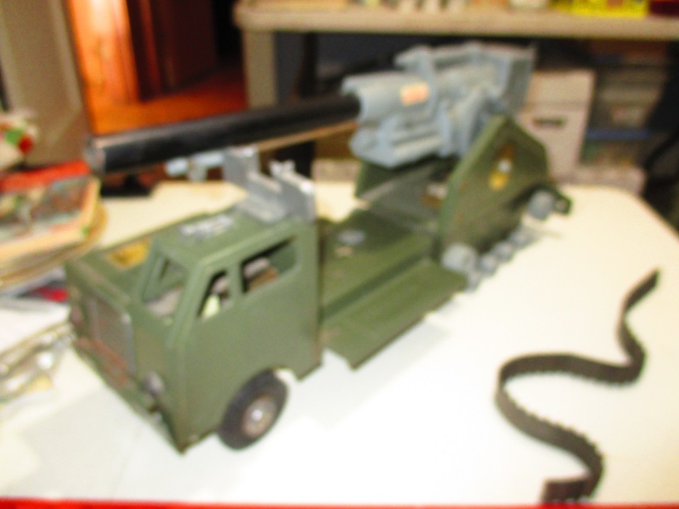 Vintage Louis Marx Toy Truck Half Track Cannon Missile Launcher Battery ...