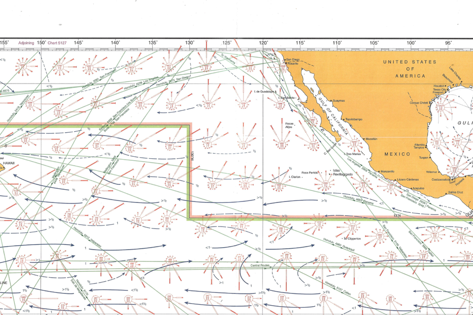 Admiralty 5128 (9) Routeing Chart South Pacific Ocean SEPTEMBER MAP ...