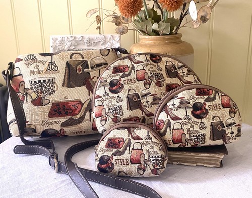 Signare Shoulder Tapestry Boutique Motif Bag Lrg & Sml Cosmetic Bag ...